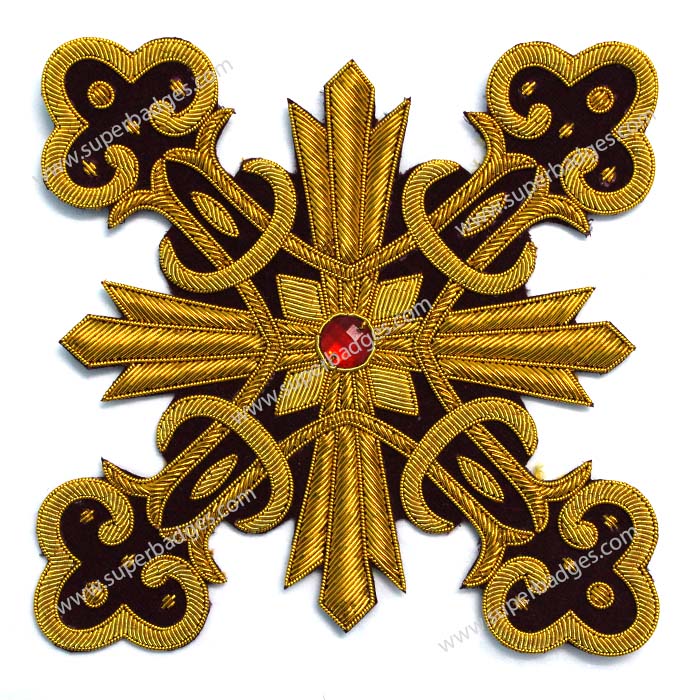 Handmade Gold Religious Cross - Super Badge Works